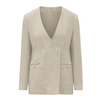 Emporio Armani Femme, Vestes, Beige, Taille: 38 FR Blazer