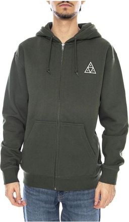 HUF Huf, Homme, Sweatshirts et sweats &agrave; capuche, Vert, Taille: S Zip-throughs