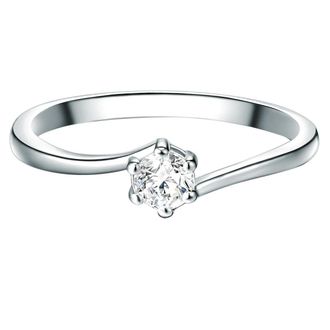 Trilani Ring - Sterling Silber Ring Zirkonia - Gr. 47 - in Silber - f&uuml;r Damen