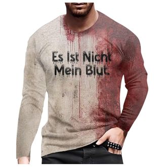 Generic Problem Gel&ouml;st Shirt Herren Bedruckte Tshirt, Kurzarm Gruselig T Shirt, Ugly Bloody T-Shirt, Atmungsaktive H&auml;sslich Trainingsshirt Fitness Grusel Cost