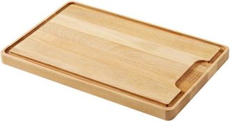 Metaltex 580054000 Schneidebrett 32x21x2 cm mit Saftrille aus Buchenholz/Schneidbrett