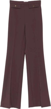 Elisabetta Franchi Femme, Pantalons, Rouge, Taille: 42 FR Pantalone Merlot EA4