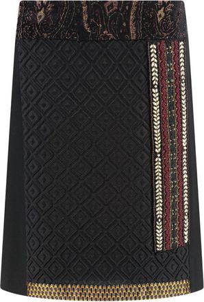 Etro Jacquard-Wickelrock - Schwarz