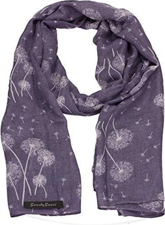 Swankyswans Swankyswans Écharpe longue pour femme Motif pissenlit, violet, L