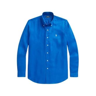 Polo Ralph Lauren Homme, Chemises, Bleu, Taille: M Chemise Slim en Lin