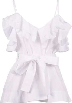 P.A.R.O.S.H. P.a.r.o.s.h., Femme, Blouses et Chemises, Blanc, Taille: 40 FR Blusa Canyox26