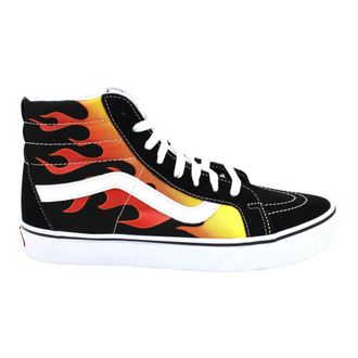 Vans Flammen Hi-Top Canvas und Wildleder Sneaker - - Shoes - Herren - Schwarzk - 44 1/2 EU