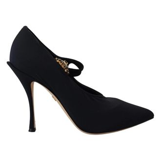 Dolce & Gabbana Schwarze Stretch-Kristallpumps - - Shoes - Damen - Schwarzk - 35 EU