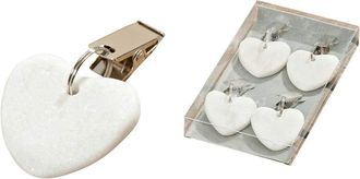 Boltze Boltze Tischdeckenbeschwerer 4-teilig Stein farbmix, wei&szlig;, hellgrau oder dunkelgrau Tischdeko, Deko, Garten, Terasse Auswahl nach Zufallsprinzip