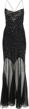 Paco Rabanne Langes Kleid mit Verzierungen - - Dresses - Damen - Schwarzk - 2XL