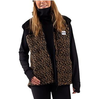 Eivy Eivy Lumberjackie Sherpa Vest Gilet en Polaire, l&eacute;opard, XL Femme