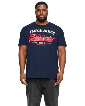 Jack & Jones Plus Size Print-Shirt (Spar-Set, 3er-Pack) Big Size Shirt &Uuml;bergr&ouml;&szlig;en Shirt