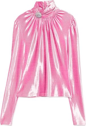 Paco Rabanne neck-embellishment top - Rosa