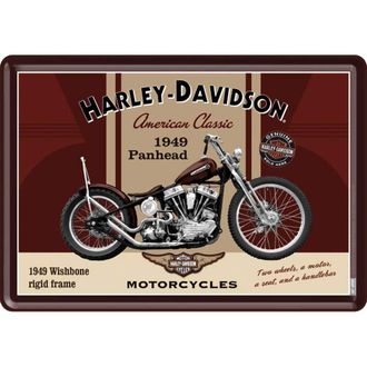 Nostalgic Art Harley-Davidson Panhead, Blechpostkarte 10 x 14 cm