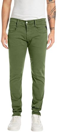 Replay Herren Jeans Anbass Slim-Fit Hyperflex Colour X-Lite mit Stretch, Grün (Dusty Military 103-1), 33W / 30L