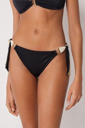 Calzedonia Bikinihose Mit Schleifen Elegant Bicolor Schwarz