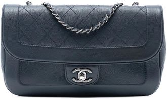 Chanel Hobo Bags - CC Diamond Stitch Caviar Flap - Gr. unisize - in Blau - f&uuml;r Damen