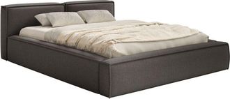 Selsey Selsey Tilves Slim - Polsterbett 180x200 mit Bettkasten und Lattenrost, Chenille, grafitgrau