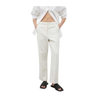 Day Birger Et Mikkelsen Pantalon Droit Taille Haute - Femme - Pantalons - Beige - Taille: 38 FR