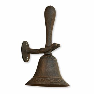 Loberon Glocke Guemar, charmantes Vintage-Accessoire, im Antik-Look, Dekoobjekt, Gartendekoration, Gusseisen, antikbraun