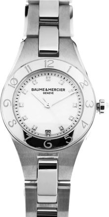 Baume & Mercier Femme, Accessoires, Gris, Taille: ONE Size Montre Linea 27mm