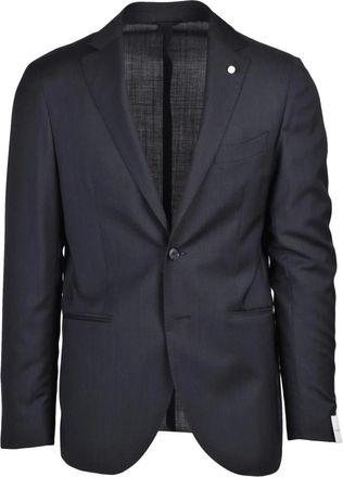 Luigi Bianchi Mantova Homme, Costumes, Noir, Taille: L Giacca Stondata