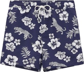 Polo Ralph Lauren Homme, Maillots de bain, Bleu, Taille: XL Traveler Straight-leg Seersucker Swim Shorts