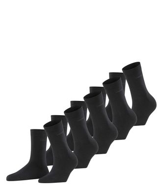Esprit Damen Solid W SO Baumwolle einfarbig Multipack Socken, Blickdicht, Schwarz (Black 3000) -5 Paar, 36-41 (5er Pack)