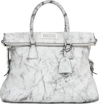 Maison Margiela Femme, Sacs, Blanc, Taille: ONE Size The Glam Slam Leather Shoulder Bag