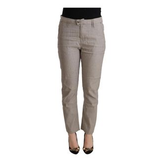 Cycle Leinenmischung Hose mit schmal zulaufendem Bein - - Trousers - Damen - Grau - W30