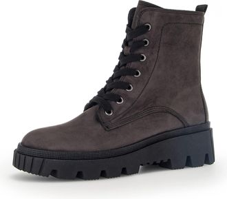 Gabor Damen Combat Boots, Frauen Stiefeletten,Wechselfußbett,Best Fitting,Winterschuhe,gefüttert,Stiefel,Bootee,Pepper (schwarz),37.5 EU / 4.5 UK