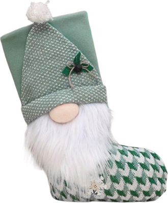 Generic Weihnachtsstrümpfe | Weihnachtsstrümpfe grün gestrickt Zwerg Dekoration - Dekoration für Innen Außen Tür Fenster Wand Baum Tisch Garten Leckereien Kam
