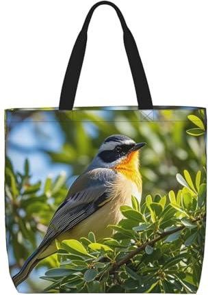 Generic Oiseau Sur LArbre Sac Fourre-Tout Imperm&eacute;able Tote Bag D&eacute;contract&eacute; Sac Fourre Tout Pour Quotidienne Plage Shopping