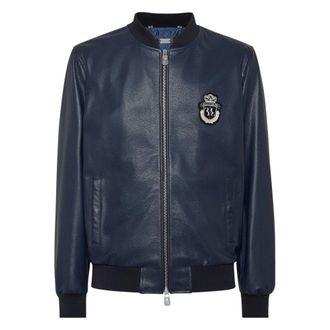 Billionaire Boys Club Nappa Leather Bomber LS - - Jackets - Herren - Blau - S