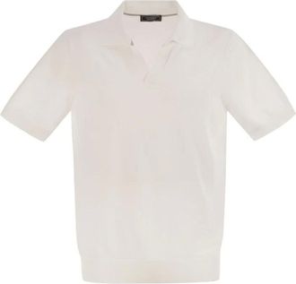 PESERICO Homme, Tops, Blanc, Taille: XL Polo en satin&eacute;