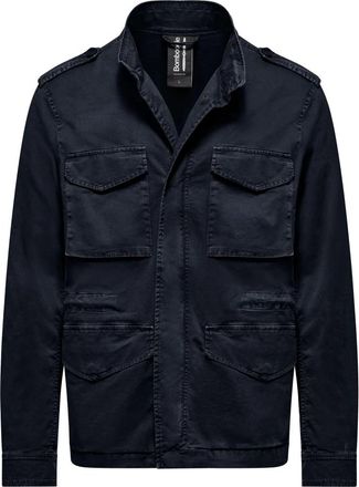 Bomboogie Homme, Vestes, Bleu, Taille: S Veste Militaire &agrave; Col Montant