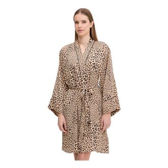 DKNY Dkny - Robe Ceinture Imprim&eacute; L&eacute;opard - Femme - V&ecirc;tements de nuit et de d&eacute;tente - Beige - Taille: 40 FR
