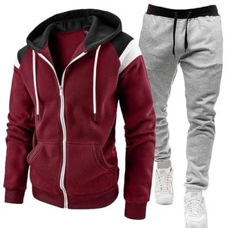 Generic Surv&ecirc;tement de sport pour homme - Tenue de sport 2026 pour homme - Automne et hiver - Couleur unie - Haut &agrave; manches longues et pantalon - Sweat chaud 