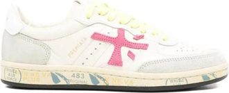 Premiata Femme, Chaussures, Beige, Taille: 37 EU Bsktclad Leather Baskets