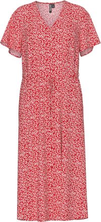 Pieces Pcnya Ss V-Neck Midi Dress WVN Bc