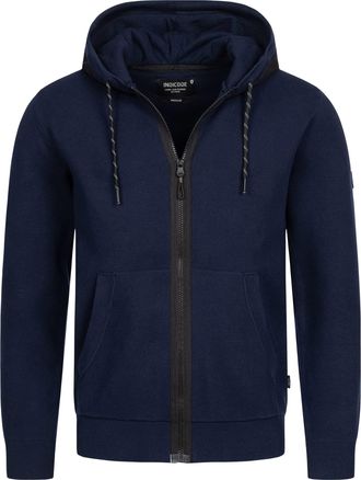 Indicode Herren Reilly Sweatjacke mit Rei&szlig;verschluss und Kapuze | Hooded Jacket f&uuml;r M&auml;nner Navy, XXL