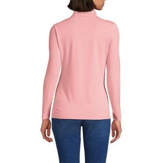 Lands End Rollkragenshirt aus Baumwoll/Modalmix, Damen, Gr&ouml;&szlig;e:44-46 regular, Pink, Baumwolle/Elasthan/Baumwolle Modal, by Lands End