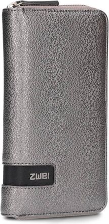 zwei gro&szlig;e Damen Geldb&ouml;rse M.Wallet MW2 Portemonnaie aus weichem Kunstleder, Geldbeutel mit umlaufendem Rei&szlig;verschluss, 15 Kartenf&auml;chern, 2 Scheinf&auml;chern, 