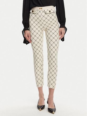 Elisabetta Franchi Stoffhose PA-S71-51E2 Écru Regular Fit