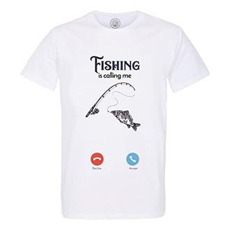 Fabulous T-Shirt Homme Col Rond Fishing is Calling Me Leisure Lake