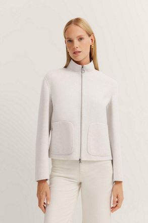 Bugatti Wolljacke mit Stehkragen & Rei&szlig;verschluss