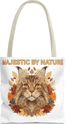 Generic Sac fourre-tout - Chat Majestic Nature, cadeau floral pour les amoureux des chats, joli sac de courses respectueux de lenvironnement, cadeau pour les 
