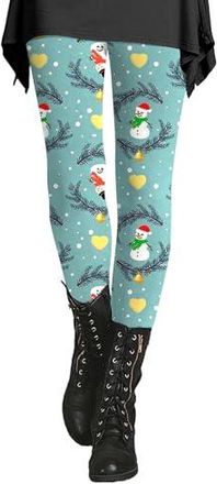Generic Legging thermique de No&euml;l chaud pour femme - Legging dautomne et dhiver - Imprim&eacute; artistique - Doux et extensible - Pour lint&eacute;rieur et lext&eacute;rieur - Ca