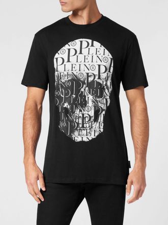 Philipp Plein T-shirt en coton avec imprim&eacute; t&ecirc;te de mort et logo Hexagon