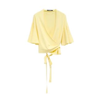 Jacquemus Paysan Bluse mit Bindeband - - Blouses & Shirts - Damen - Gelb - M